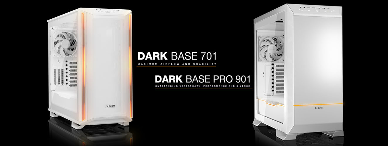 be quiet! Dark Base Pro 901 White & Dark Base 701 White: Inversion in ...